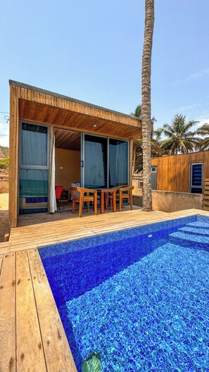 Suíte, vista para o oceano | Terraço/pátio