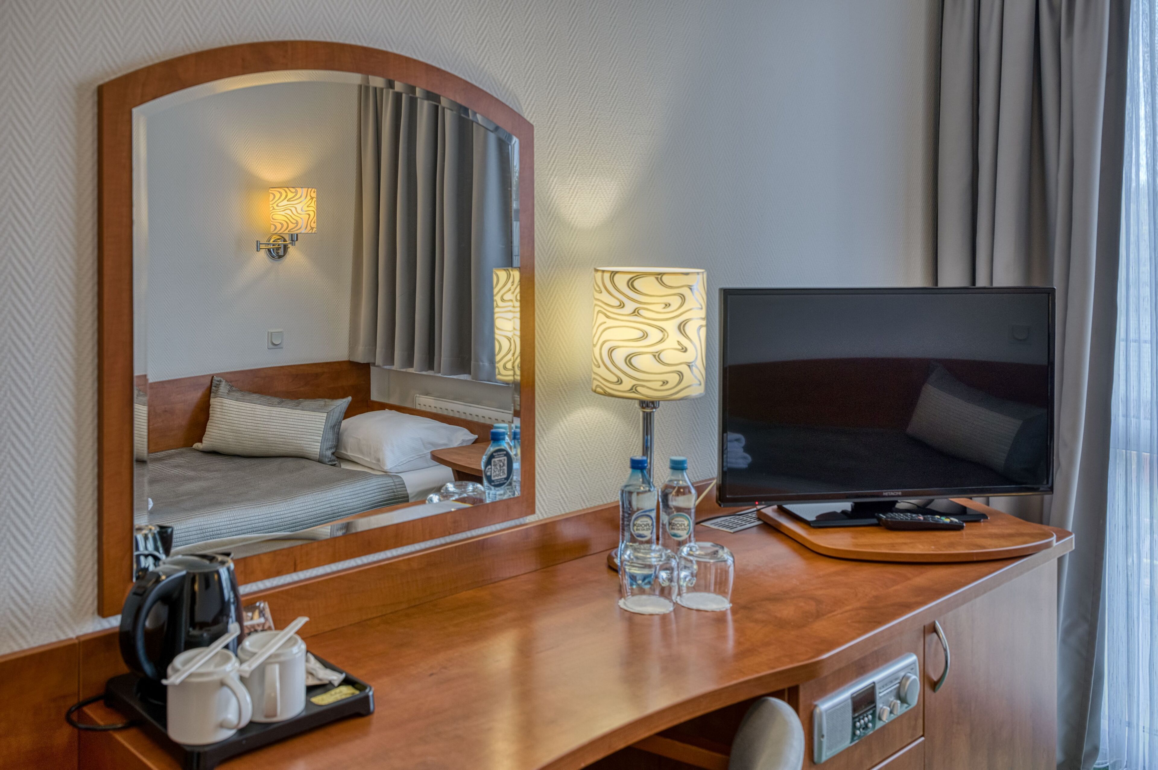 Quarto Duplo Económico | Cofre no quarto, cortinas/cortinados opacos, Wi-fi grátis 