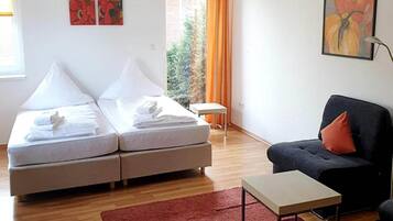 Apartamento | 1 quarto, roupa de cama fornecida