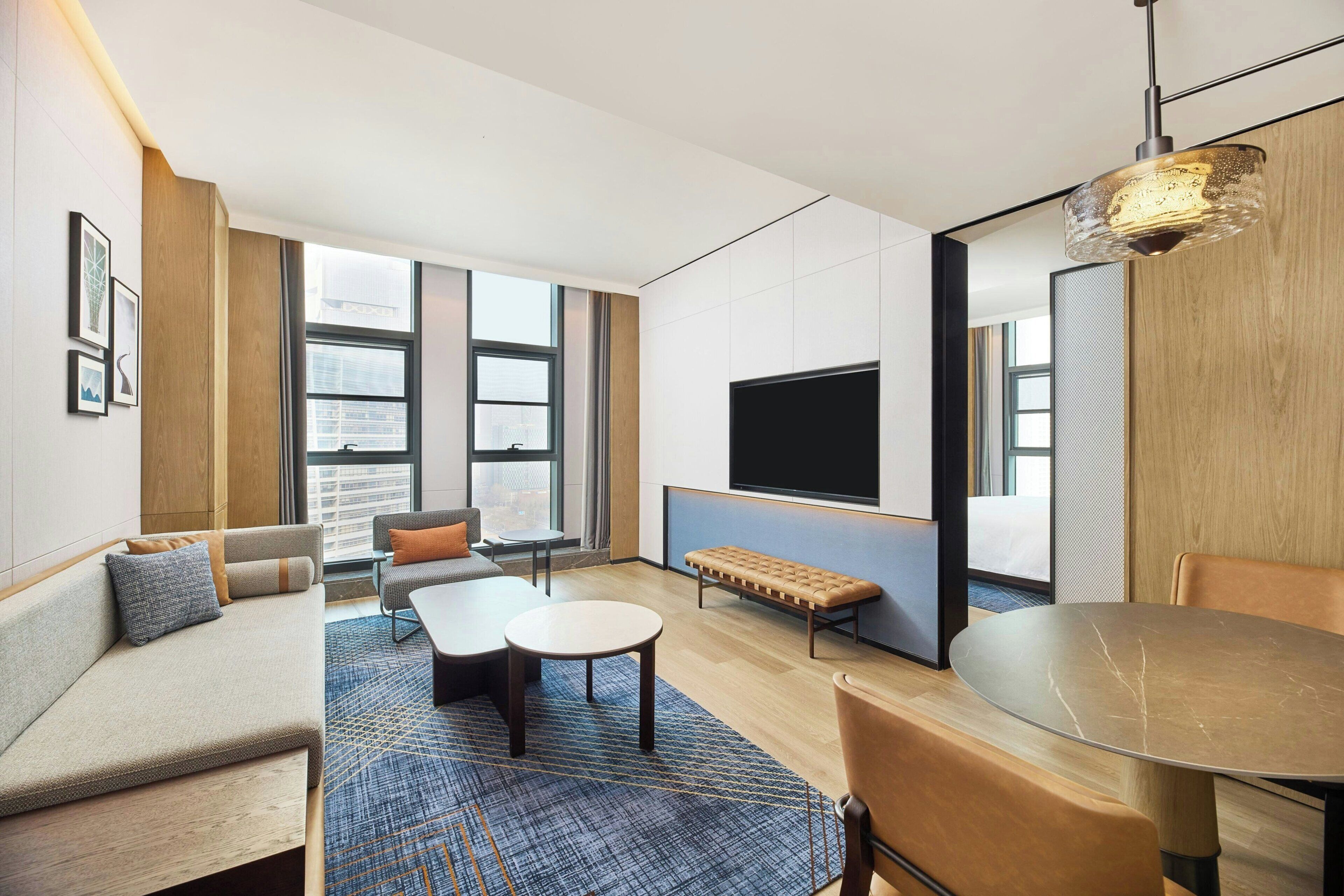 Suite, 1 cama king-size, Vista para a cidade | Sala