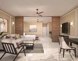 Tranquility Suite + Butler | Cofres nos quartos, escrivaninha, espaço de trabalho para notebook