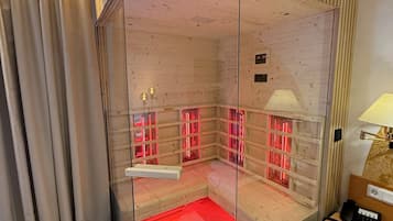 Quarto Duplo Deluxe, Vista para a cidade | Sauna
