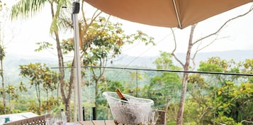 Casa presidencial, banheira de hidromassagem, vista para a montanha | Vista para o jardim