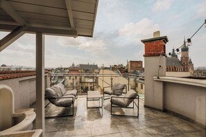 Penthouse Superior, 2 quartos, ar condicionado, Vista para a cidade | Terraço/pátio interior