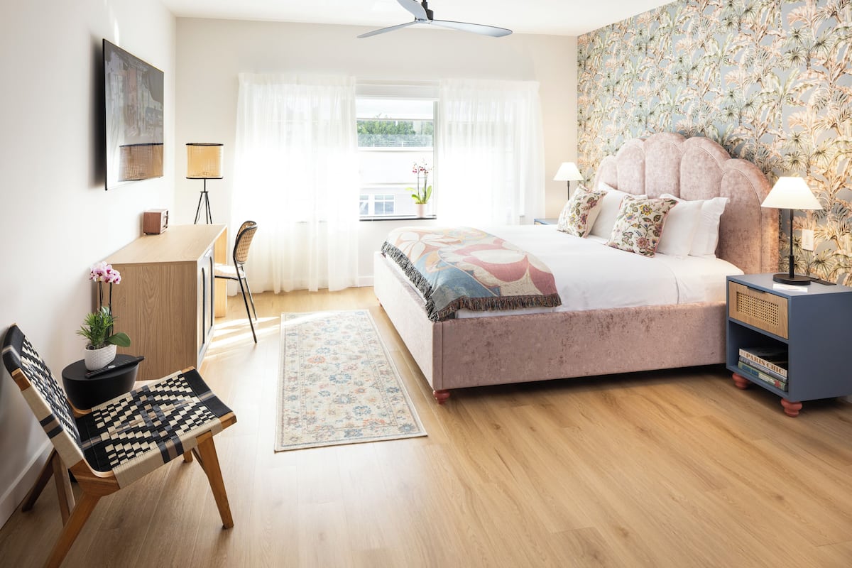 Apartamento, 1 cama king-size, vista para o oceano | Secretária adequada para computadores portáteis, Wi-fi grátis