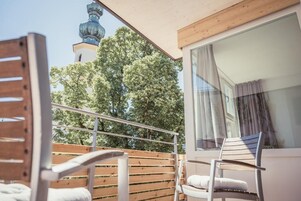 Quarto Duplo Deluxe, varanda, vista para a montanha | Terraço/pátio interior