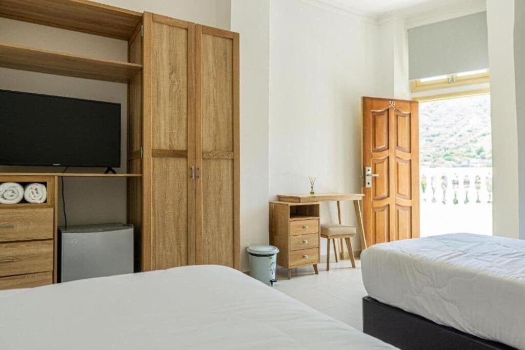 Quarto Familiar, não fumadores, vista para a piscina