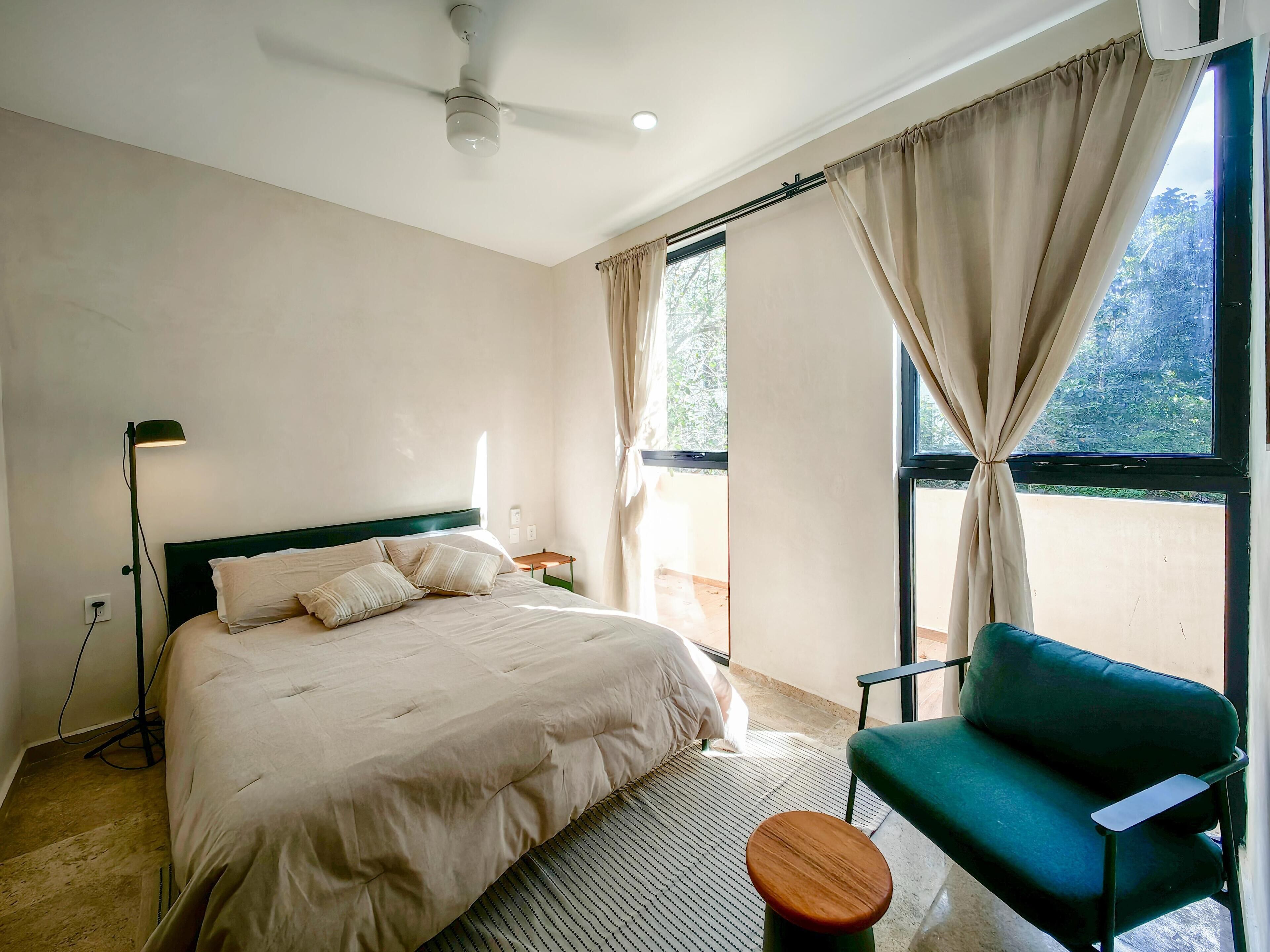 Apartamento, 2 quartos, varanda | Secretária, ferro/tábua de engomar, Wi-fi grátis 