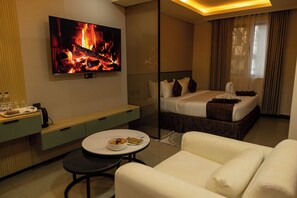 Quarto casal luxo | Área de estar