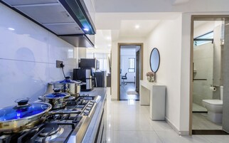 Apartamento Deluxe, varanda, Vista para a cidade | Cozinha privada