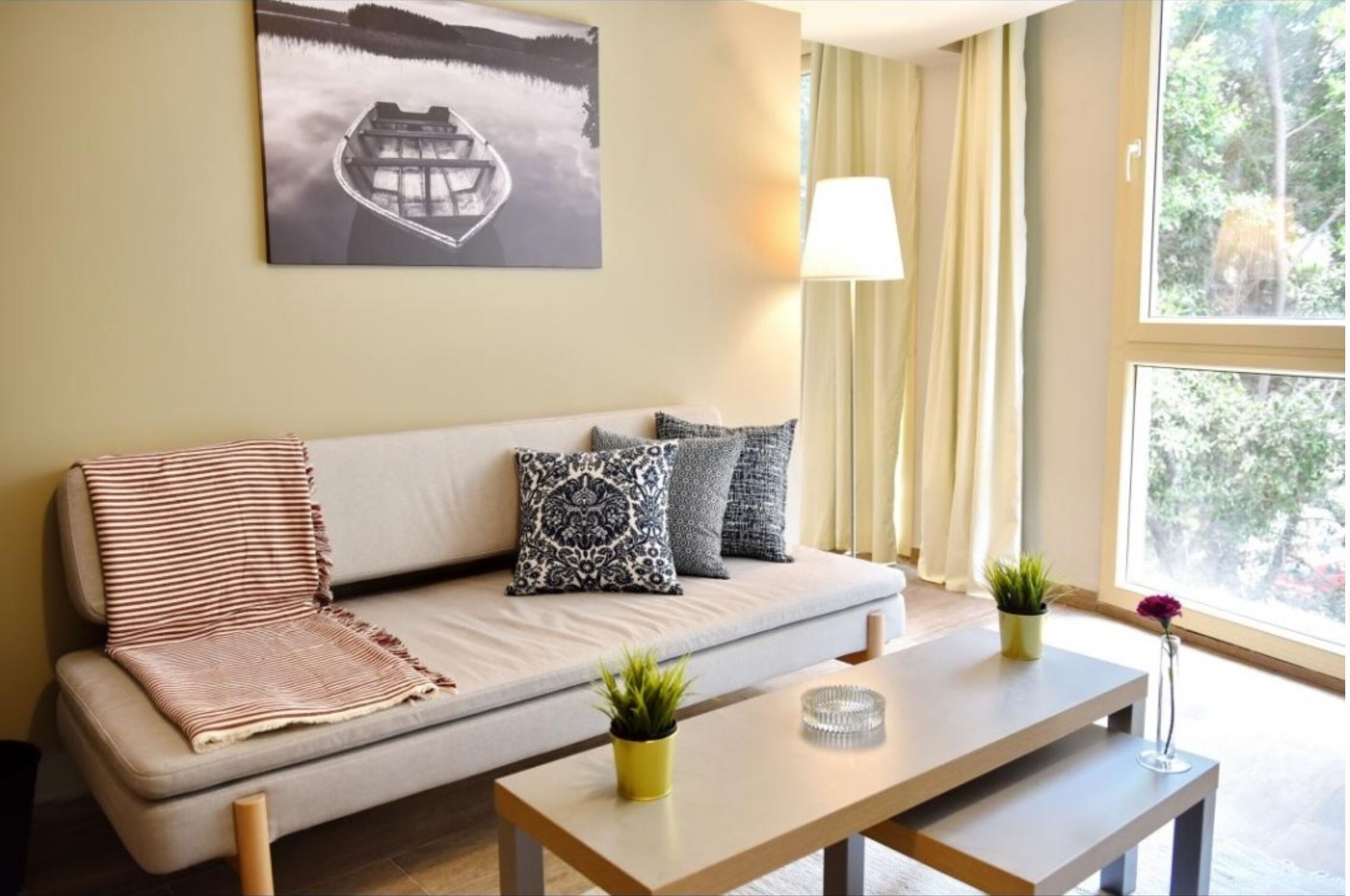 Estúdio Básico, 1 cama king-size | Sala de estar