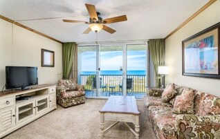 Apartamento, 2 quartos, vista para o oceano | Sala de estar