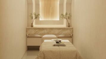 Sala(s) para tratamentos a casais, tratamentos corporais, aromaterapia