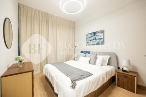 Apartamento, varanda, Vista para a cidade