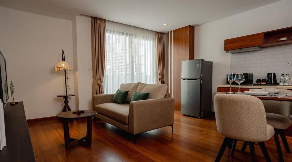 Suite Executiva, varanda, Vista para a cidade | Sala de estar