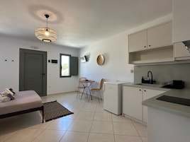 Estúdio, vista para o jardim | Cofres nos quartos, cortinas blackout, ferros/tábuas de passar roupa