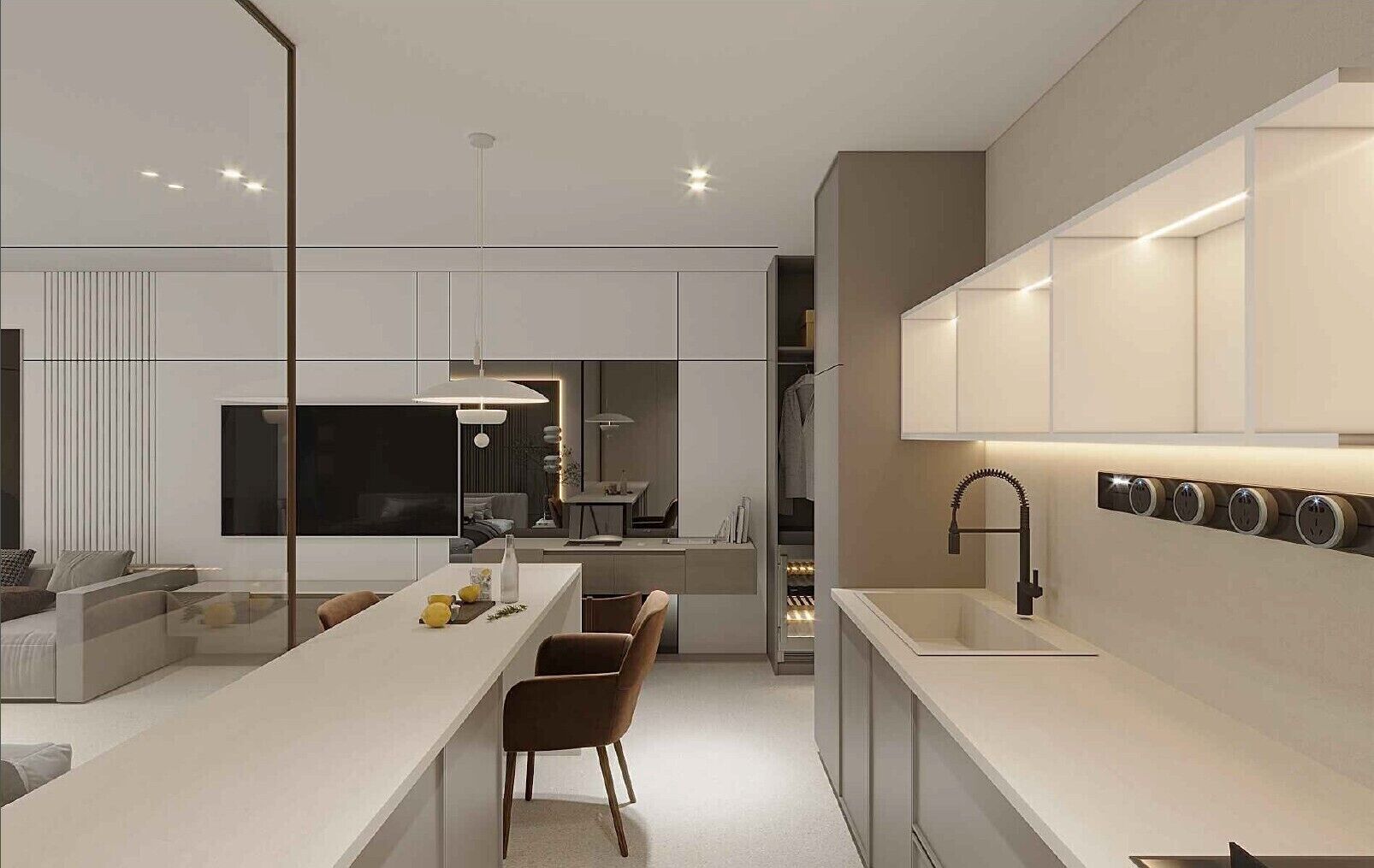 Suite-Estúdio Clássica, vista para o mar | Cozinha privada | Uma torradeira, Produtos de limpeza 