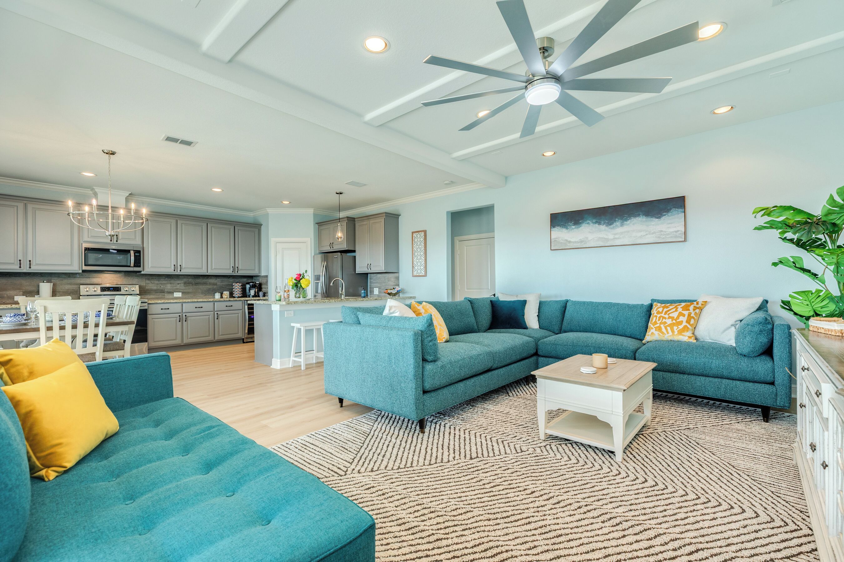 Casa, várias camas, cozinha, vista para o oceano (Coastal Gem) | Área de estar