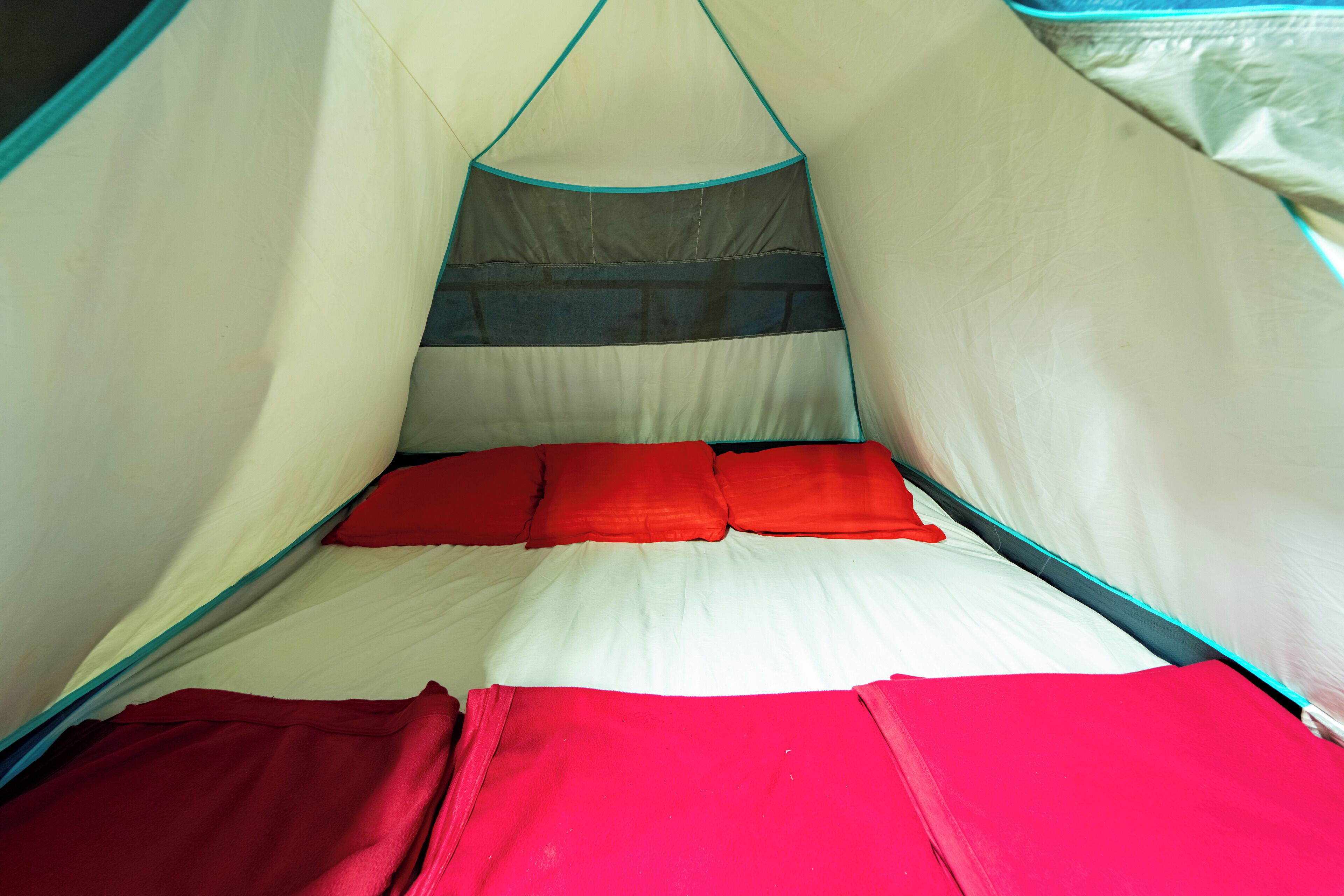 Barraca básica, vista para o jardim