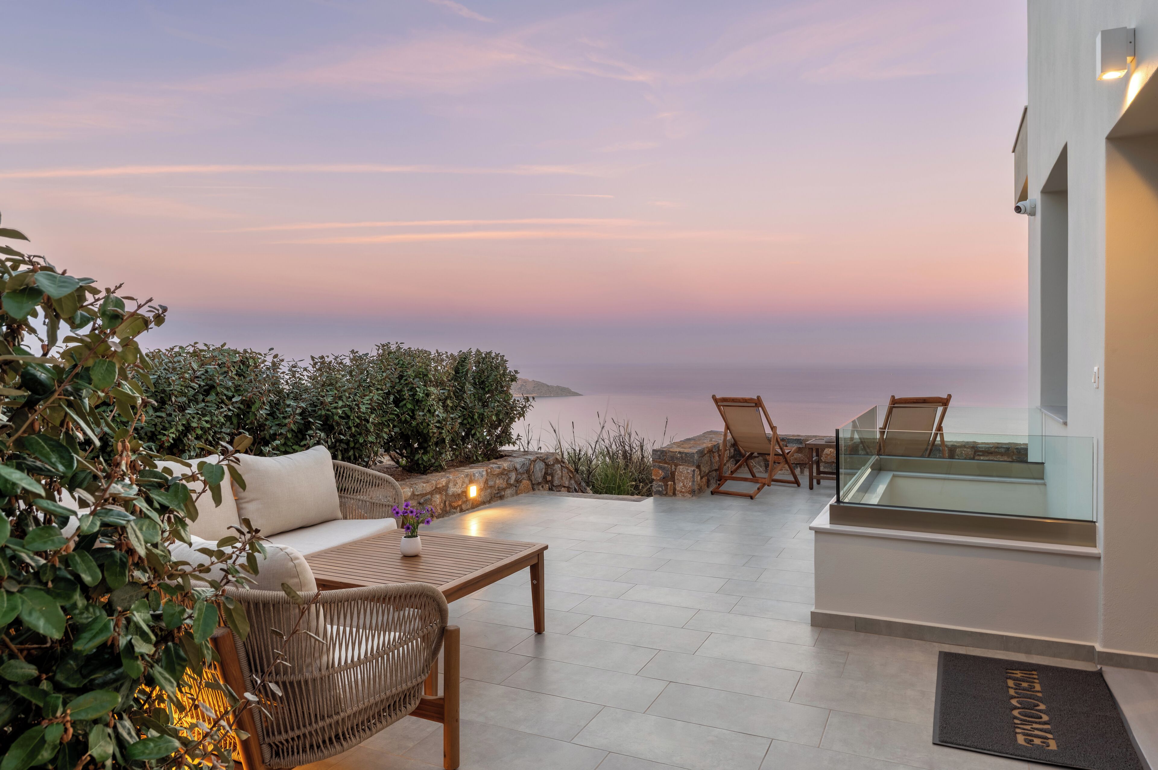 Villa de Luxo, piscina privativa, vista para o oceano | Terraço/pátio interior