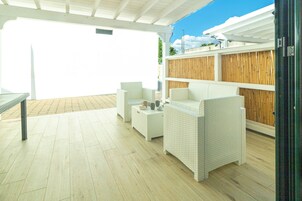 Casa conforto, vista para o pátio | Terraço/pátio