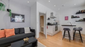 Apartamento, 1 cama de casal e sofá-cama, cozinha, Vista para a cidade (GTS 2, 59) | Sala de estar