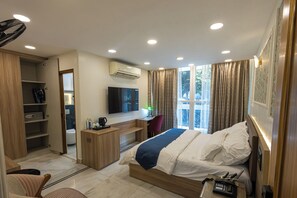 Quarto Duplo Deluxe | Cofre no quarto, secretária, Wi-fi grátis 