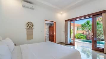 Villa Comfort, vista para a piscina | Pormenores do interior