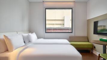 Quarto Twin Básico, Vista para a cidade | Secretária, Wi-fi grátis