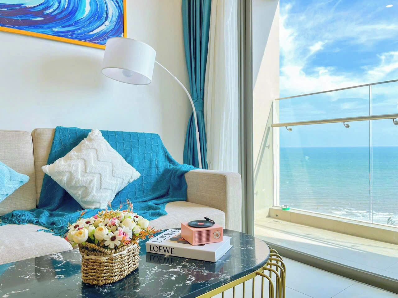 Apartamento Familiar, 3 quartos, vista para a praia | Sala de estar