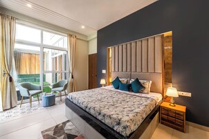 Vila superluxo, sacada, vista para o jardim