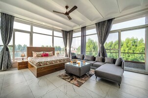 Vila superluxo, sacada, vista para o jardim