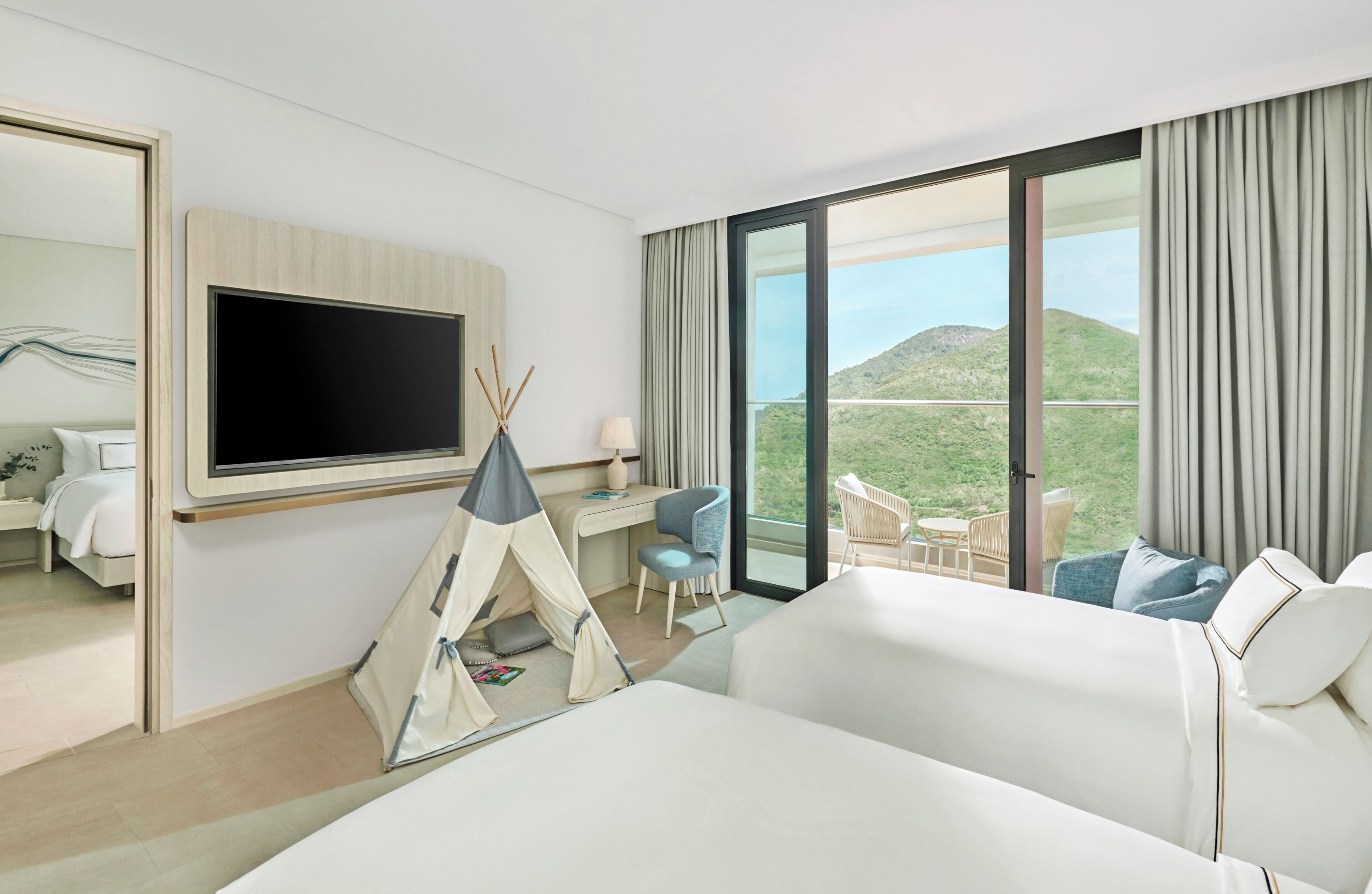 Deluxe Connecting Room | Cofre no quarto, Wi-fi grátis, roupa de cama fornecida 
