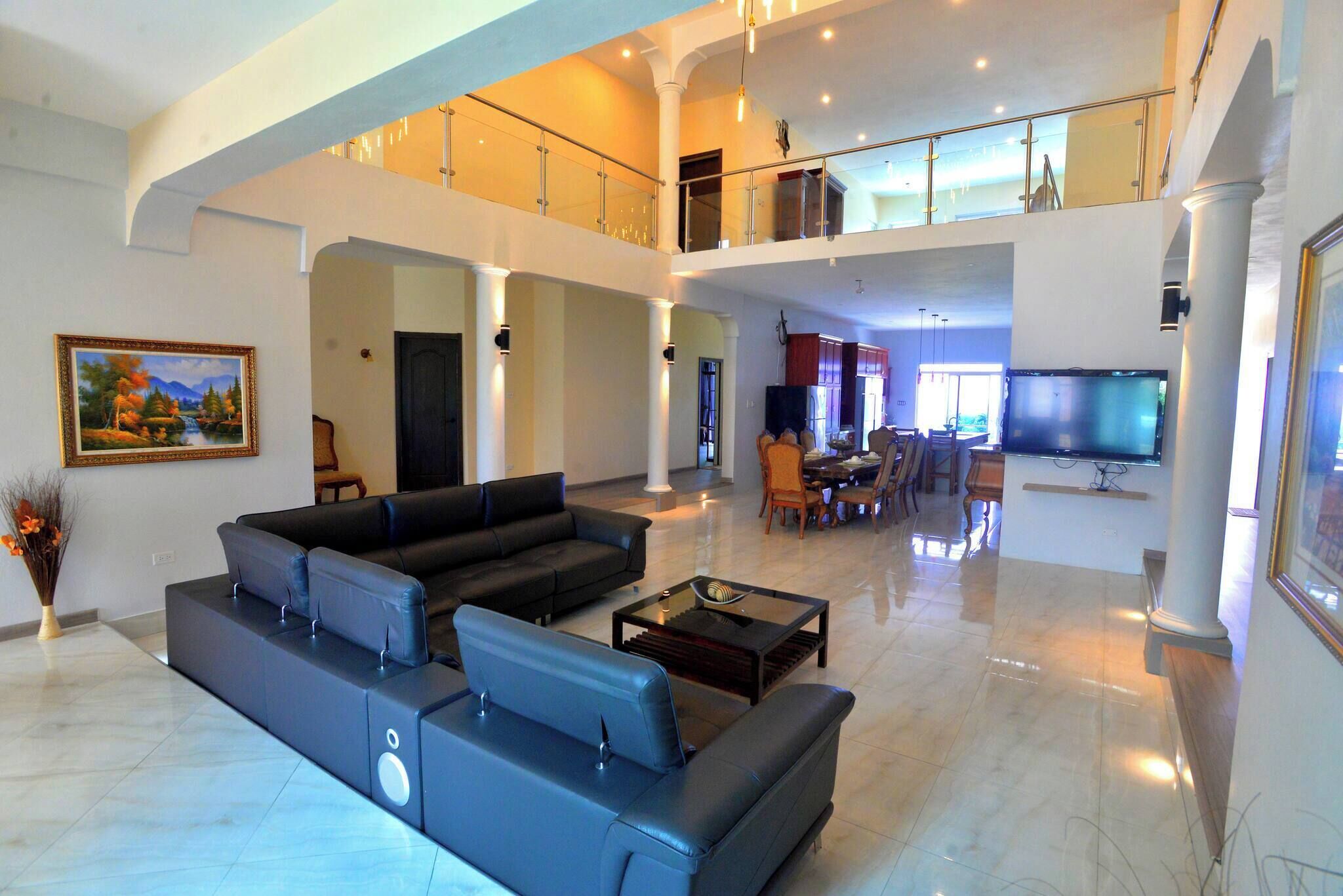 Vila, 6 quartos, acessível, para fumantes | Sala de estar