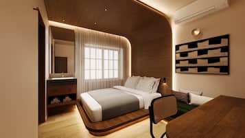 Quarto Duplo Superior | Cortinas/cortinados opacos, ferro/tábua de engomar, Wi-fi grátis