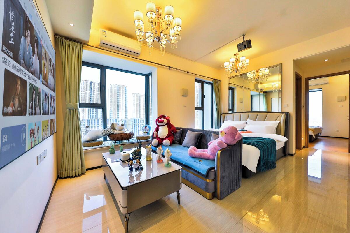 Quarto duplo premier, vista para o mar | Sala de estar