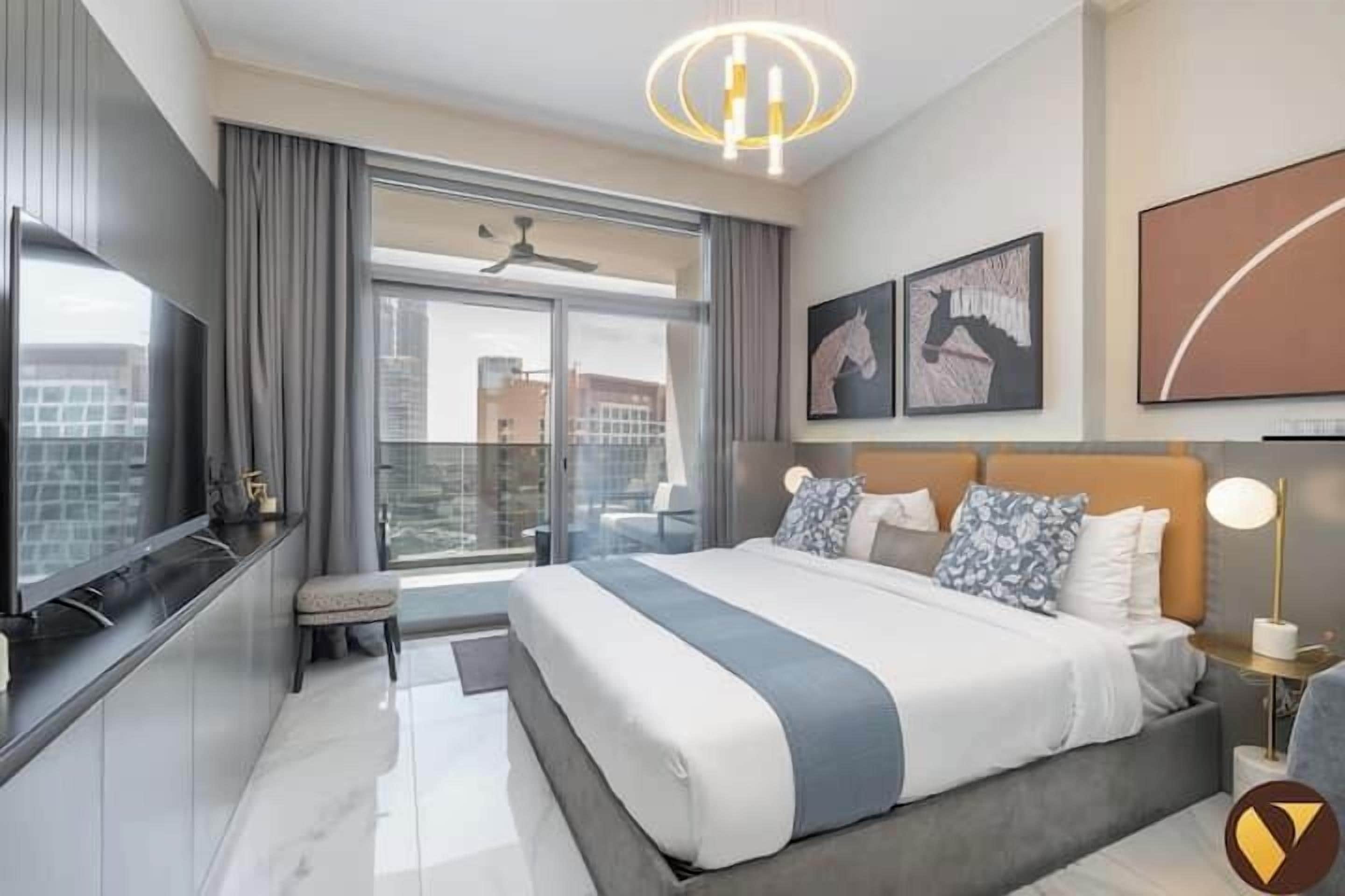 Estúdio superluxo, sacada, vista para a cidade | Roupas de cama de algodão egípcio, roupas de cama premium