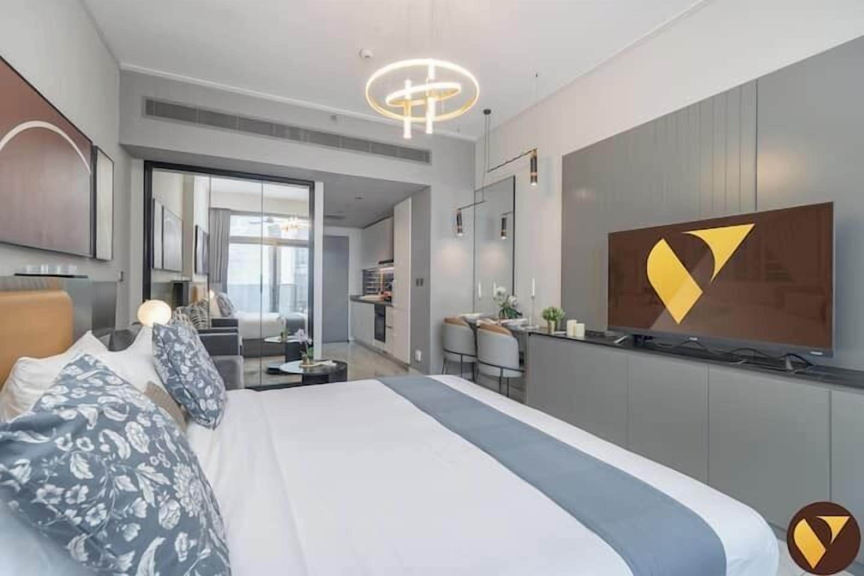 Estúdio de Luxo, varanda, Vista para a cidade | Lençóis de algodão egípcio, roupa de alta qualidade, cofre no quarto 