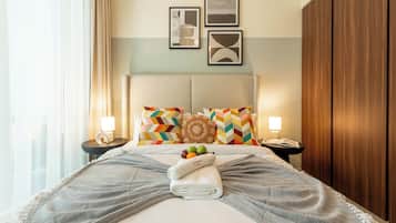 Apartamento Deluxe | Roupa de alta qualidade, camas de colchão viscoelástico