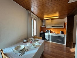 Estúdio Standard, cozinha, vista para a montanha | Cozinha privada | Uma máquina de café expresso, um frigorífico/congelador grande