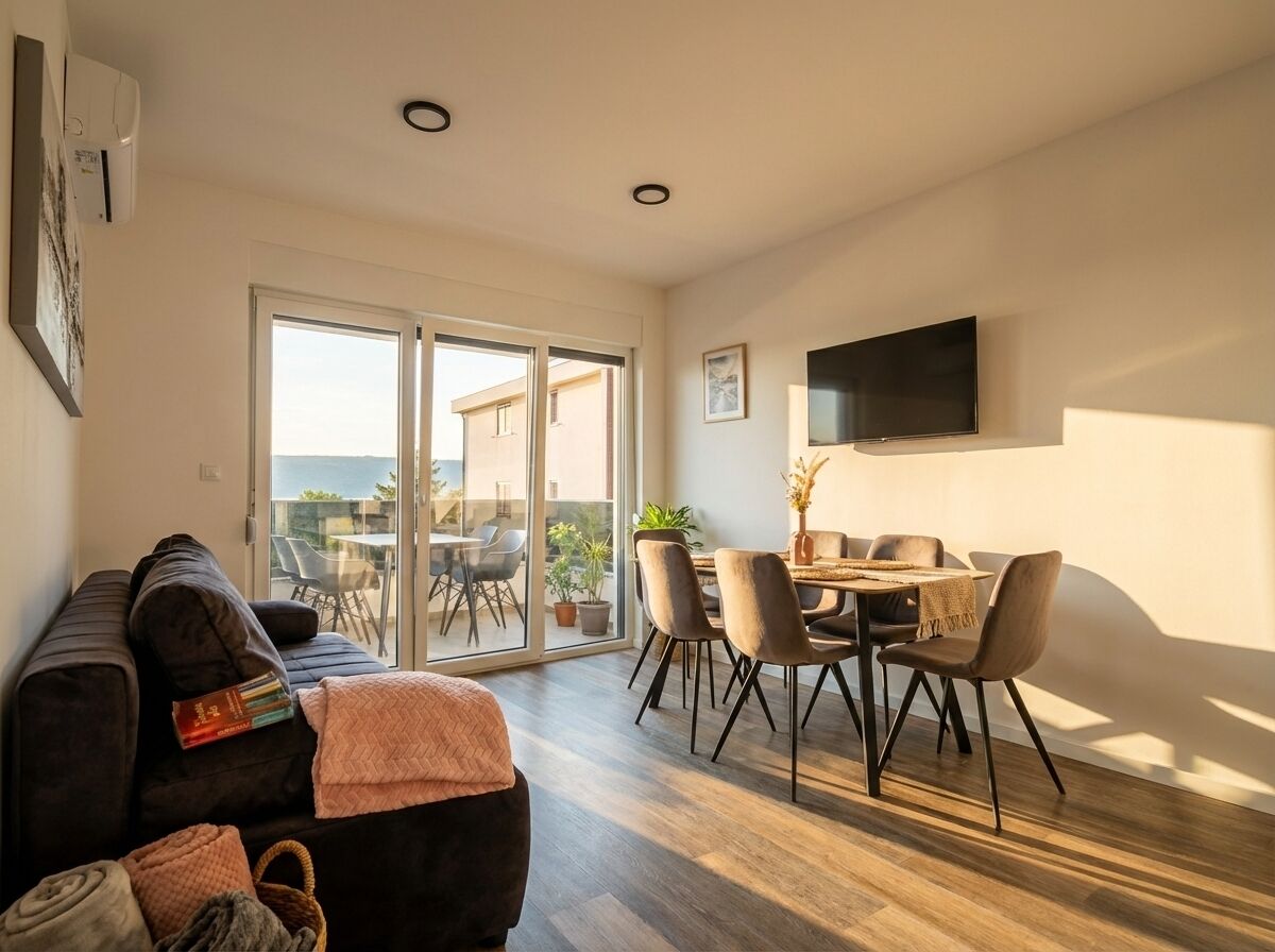 Two-bedroom Family Rooms Apartment Casa Del Mar 6 With Private Balcony - Novalja