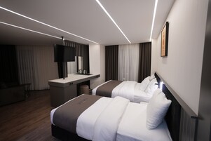 Quarto Duplo Económico para 1 Pessoa, Vista para a cidade | Secretária, quartos insonorizados, Wi-fi grátis