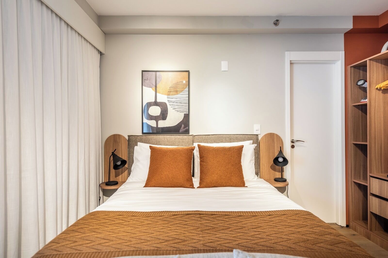 Apartamento Comfort, cozinha, Vista para a cidade