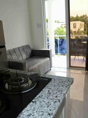 Apartamento, 1 quarto, pátio | Interior