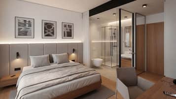 Quarto Clássico com Cama de Casal, varanda, vista para o pátio