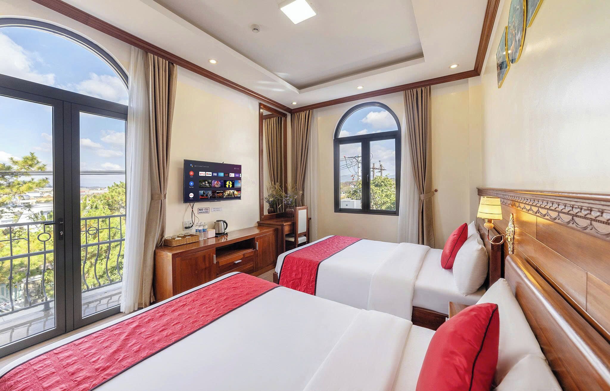 Quarto Quádruplo Familiar, varanda, vista para o jardim | Vista do alojamento