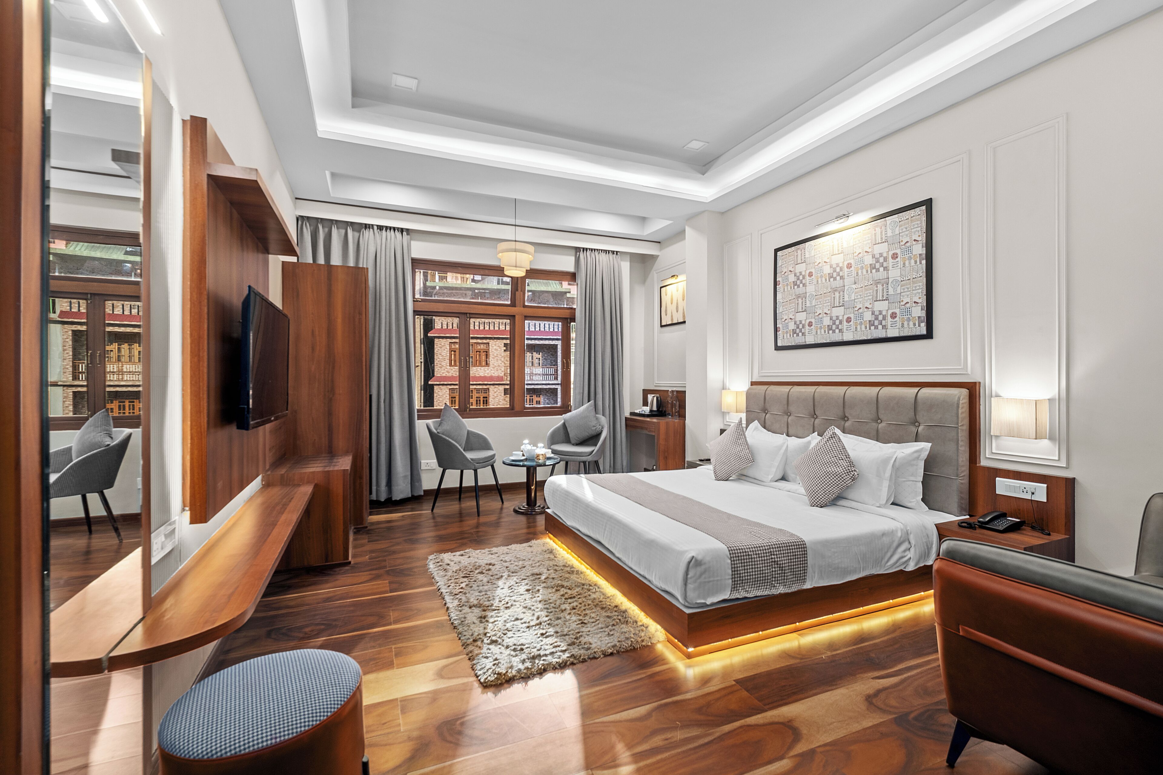 Quarto executivo, vista para a cidade