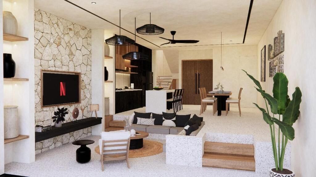 Villa Comfort, 3 quartos, banheira adaptada para pessoas com dificuldades motoras, varanda | Sala de estar