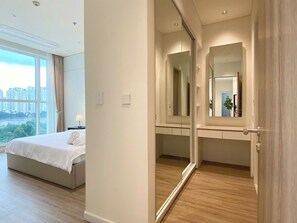 Apartamento Deluxe, 2 quartos, cozinha, Vista para a cidade