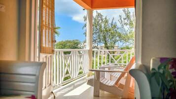Apartamento, 2 quartos, terraço, vista para o jardim | Varanda